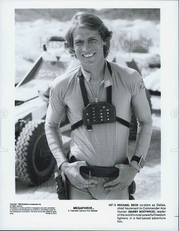 Michael Beck Actor Megaforce 1982 vintage promo photo print - Historic ...