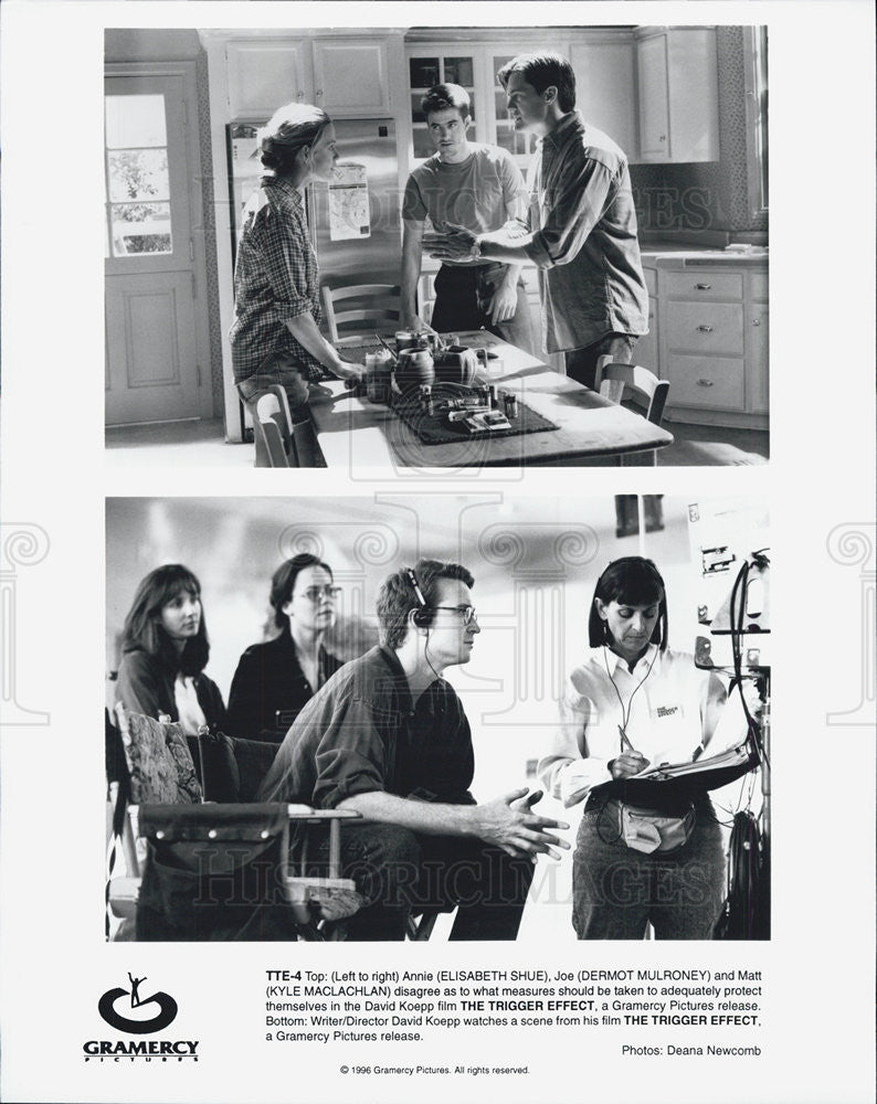 Actors Elisabeth Shue, Dermot Mulroney And Kyle Maclachlan 1996 vintage ...