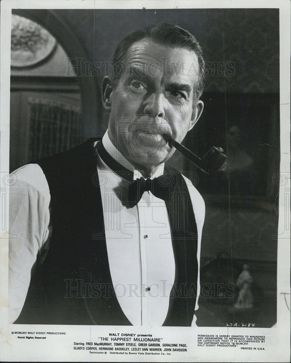Fred MacMurray Actor Happiest Millionaire 1967 vintage promo photo ...
