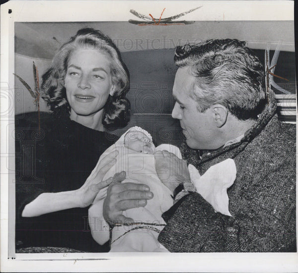 Lauren Bacall Jason Robards with Baby Sam 1961 vintage promo photo ...