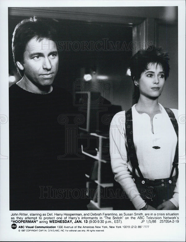 John Ritter Debrah Farentino Hooperman ABC Drama Detective 1988 vintage ...