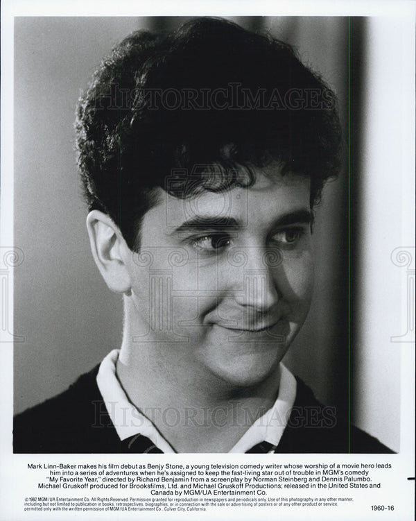 Mark Linn-Baker from MY FAVORITE YEAR 1982 vintage promo photo print ...