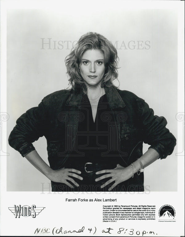 Wings Series Actress Farrah Forke Character Portrait 1993 vintage promo ...