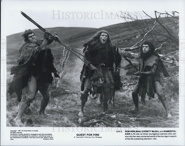 Ron Perlman, Nameeer El-Kadi, Everett McGill in Quest For Fire 1981 vintage promo photo print ...