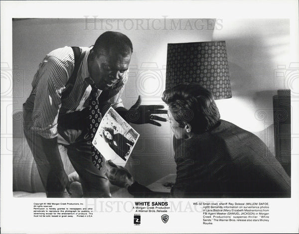 Willem Dafoe, Samuel Jackson in White Sands 1992 vintage promo photo ...
