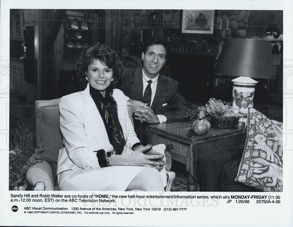 Home Series Co-Hosts Sandy Hill Robb Weller Promotional 1988 vintage ...