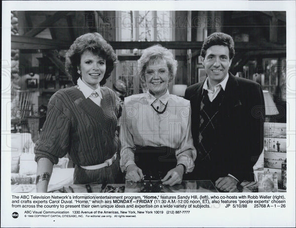 Home Actors Sandy Hill Robb Weller Carol Duval 1988 vintage promo photo ...