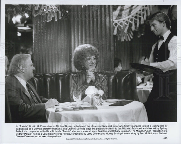 Actors Dustin Hoffman and Charles Durning Starring In Tootsie 1982 ...