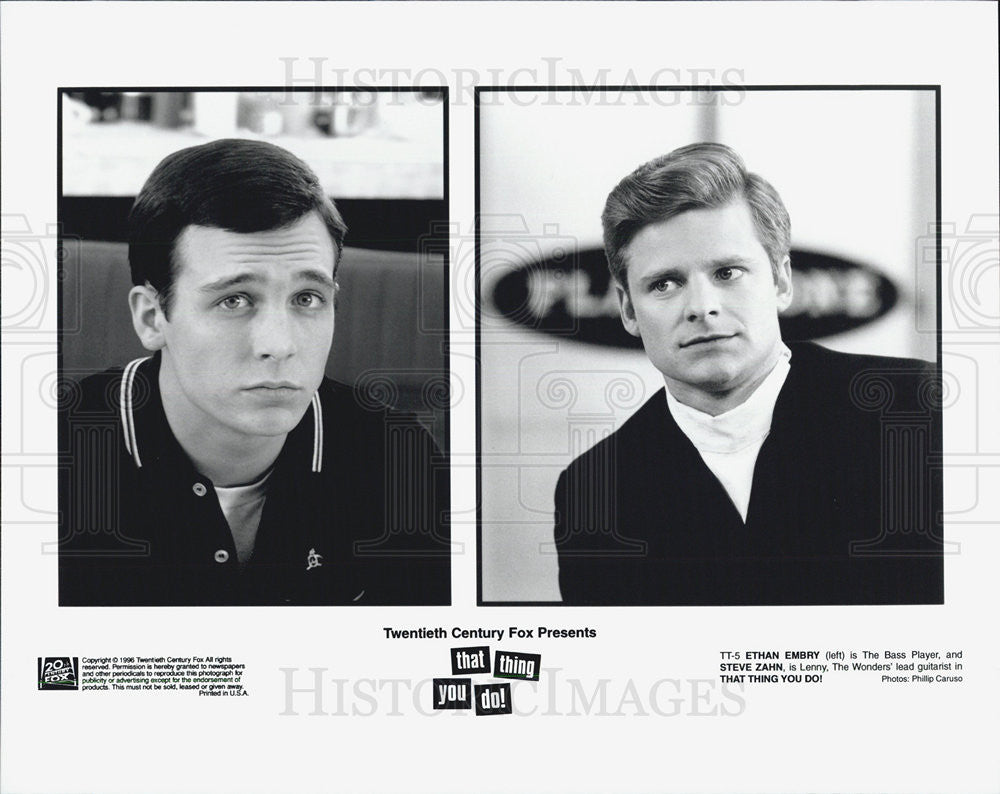 Ethan Embry and Steve Zahn star in That Thing You Do 1996 vintage promo ...