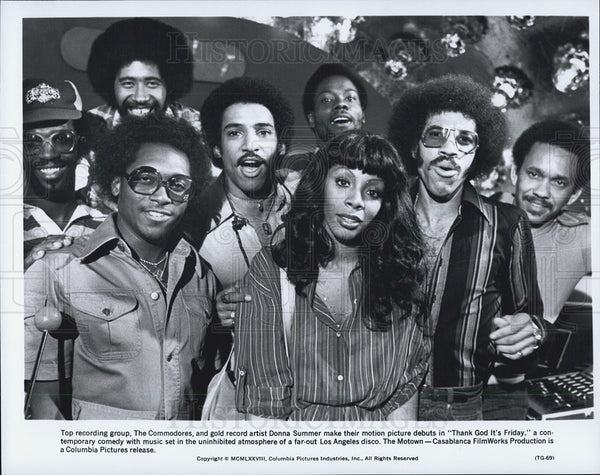 Singer/Actress Donna Summer And Music Group The Commodores 1978 vintage ...