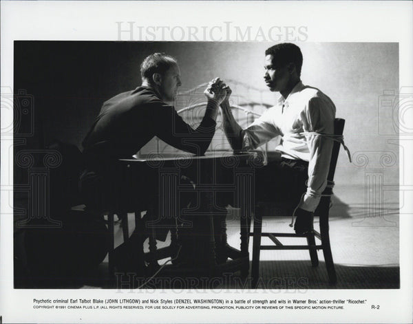 Actors John Lithgow Denzel Washington Ricochet 1991 vintage promo photo ...