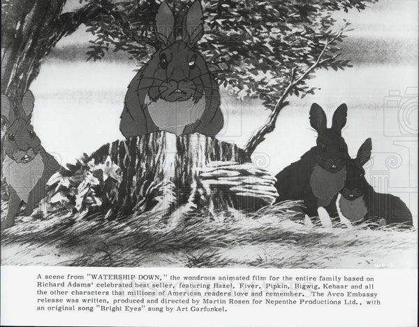 Watership Down Animated Movie Bigwig Art Garfunkel Bright Eyes Undated ...