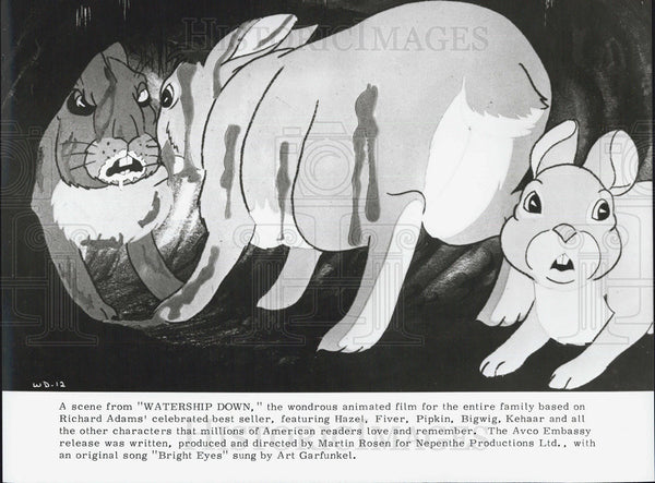 Scene Animated Film Watership Down Undated vintage promo photo print ...