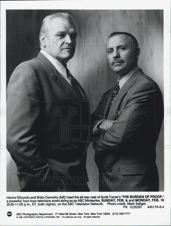 Hector Elizondo Brian Denney The Burden of Proof 1991 vintage promo ...