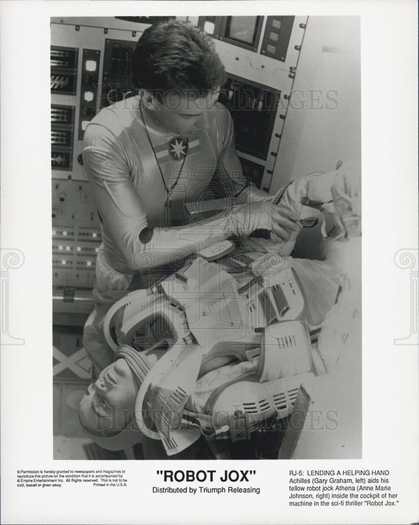 Actors Gary Graham And Anne Marie Johnson In Sci-Fi Movie Robot Jox ...