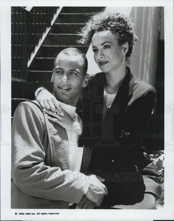 Actors Michael Whaley Gaylyn Gorg Grapevine 1992 vintage promo photo print - Historic Images