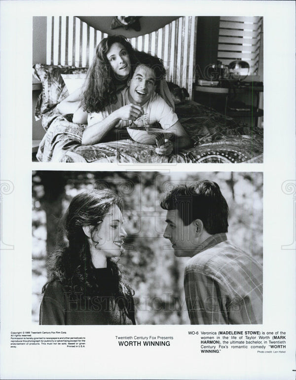 Actress Madeline Stowe and Actor Mark Harmon. 1989 vintage promo photo ...