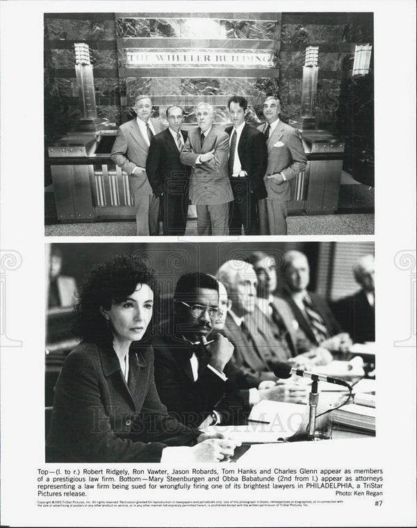 Philadelphia Robert Ridgely,Jason Robards,Tom Hanks 1993 vintage promo ...