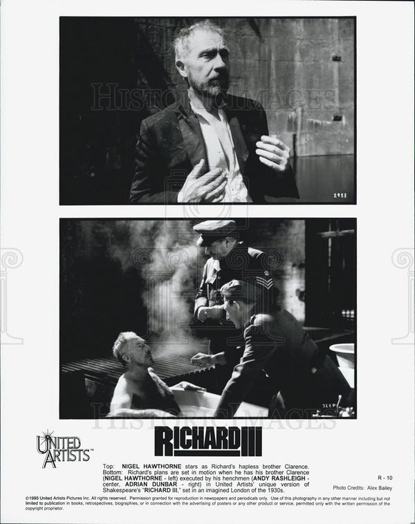 Nigel Hawthorne,Adrian Dunbar in Richard III 1995 vintage promo photo ...