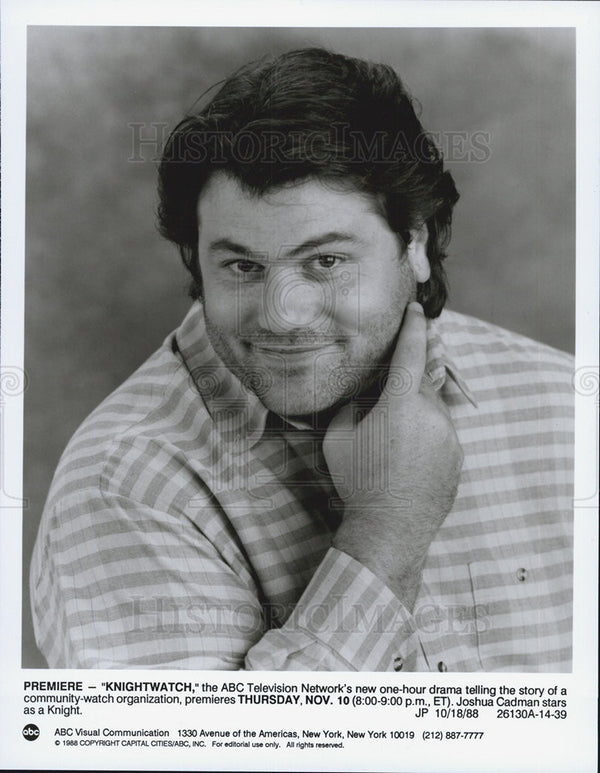 Knightwatch Joshua Cadman As knight Actor 1988 vintage promo photo ...