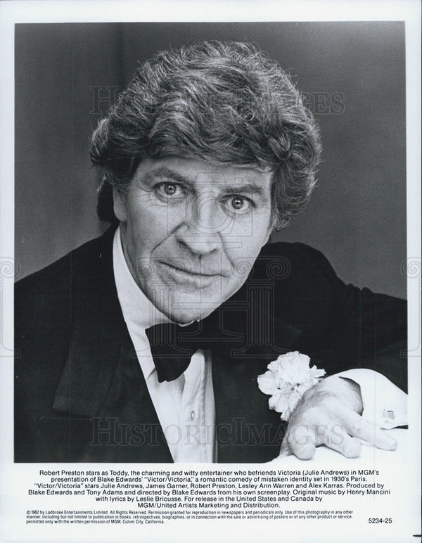 Robert Preston VICTOR/VICTORIA 1982 vintage promo photo print ...