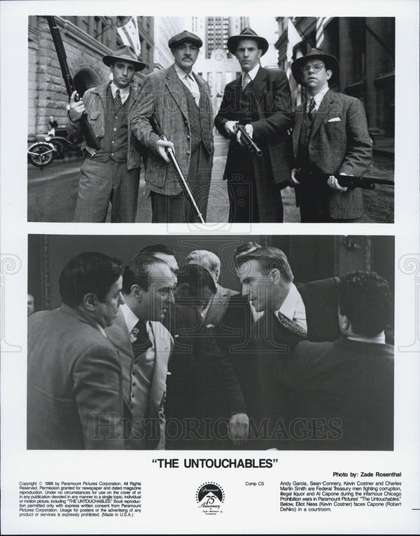 Andy Garcia Sean Connery Kevin Costner The Untouchables Cast 1987 ...