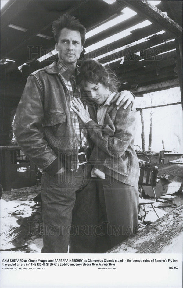 Actor Sam Shepard and Barbara Hershey. 1983 vintage promo photo print ...