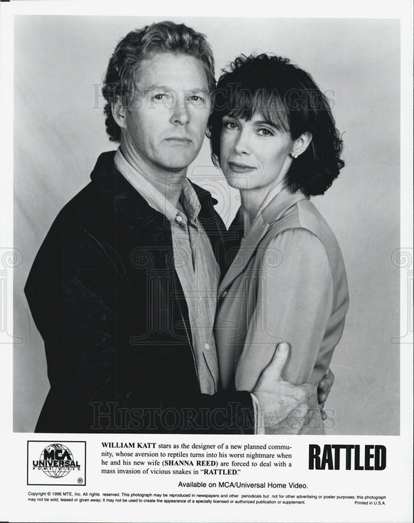 Actors William Katt And Shanna Reed Starring In Rattled 1996 vintage ...