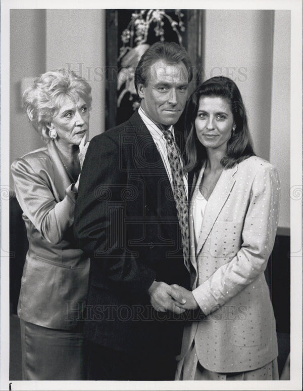 Actors Jeannie Cooper, Corbin Bernsen And Jennifer Hetrick 1990 vintage ...