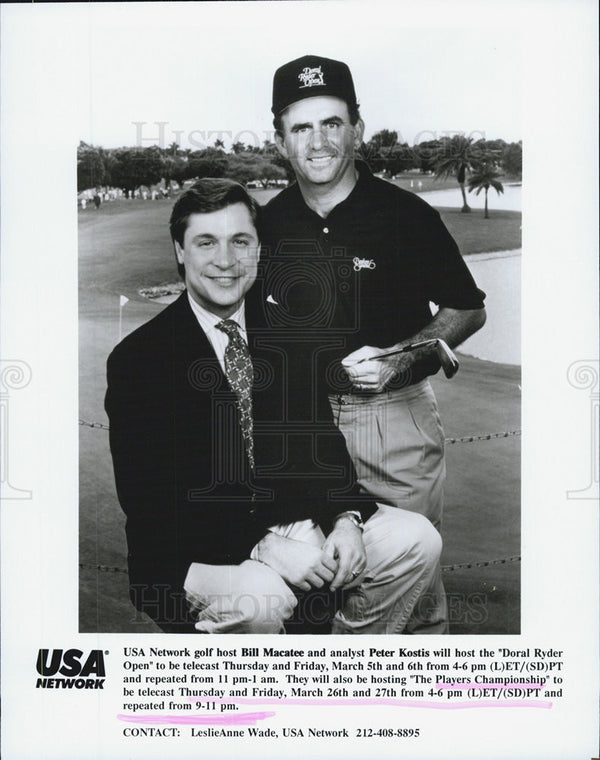 Bill Macatee, Peter Kostis, Players Championship Undated vintage promo ...