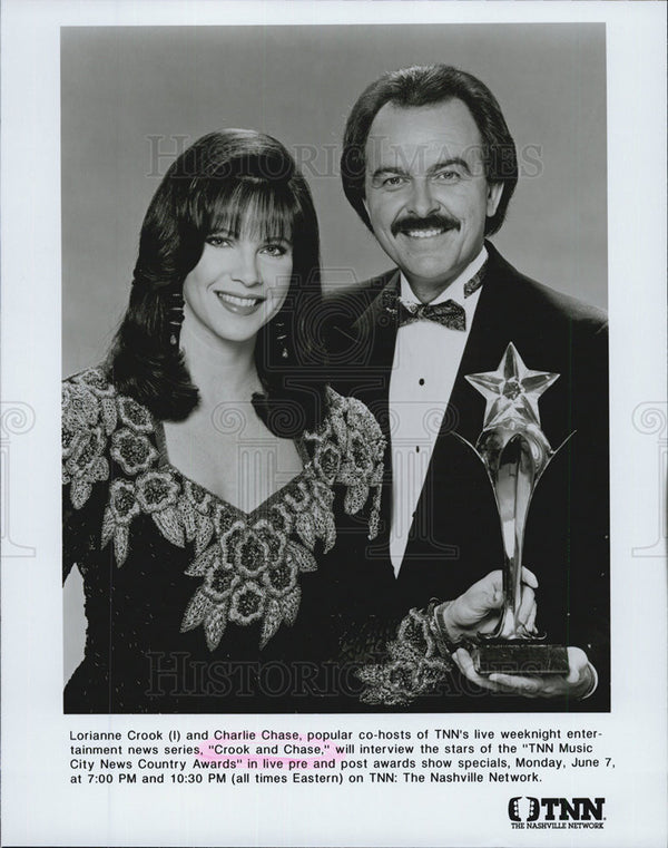 Lorianne Crook & Charlie Chase Crook & Chase 1986 vintage promo photo ...