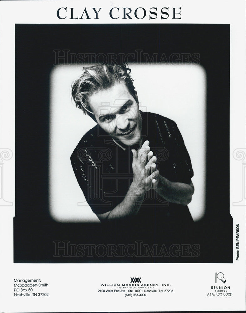 Singer Clay Crosse Undated vintage promo photo print - Historic Images