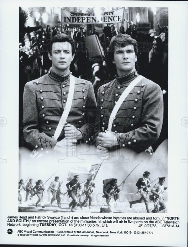 James Read And Patrick Swayze In North And South 1988 vintage promo ...