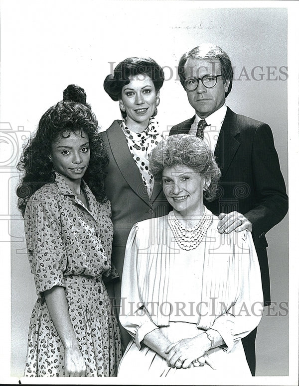 1987 Press Photo "Me and Mrs. C" Peg Murray, Gary Bayer, Misha McK, E ...