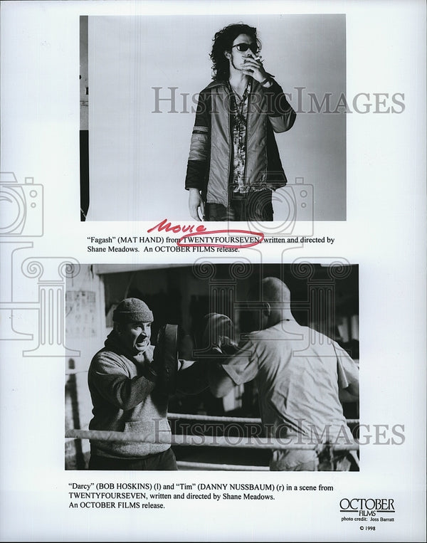 1988 Press Photo Mat Hand Actor Bob Hoskins Danny Nussbaum Twentyfours ...