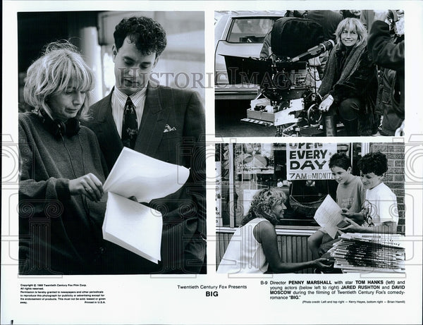 1988 Press Photo Penny Marshall Director of "Big" Tom Hanks Jared Rush ...