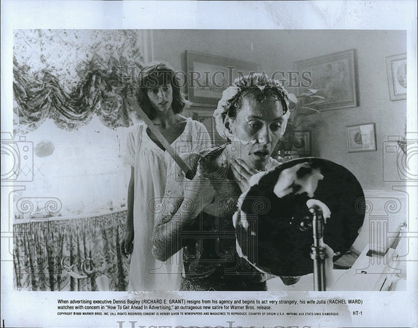 1989 Press Photo "How to Get Ahead in Advertising" Richard Grant, Rach ...