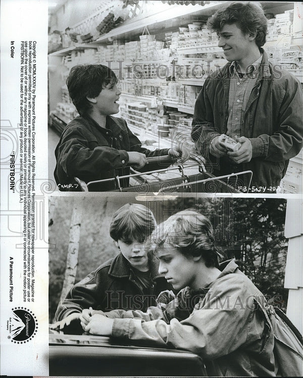 1984 Press Photo Corey Haim & Christopher Collet Star In "Firstborn ...