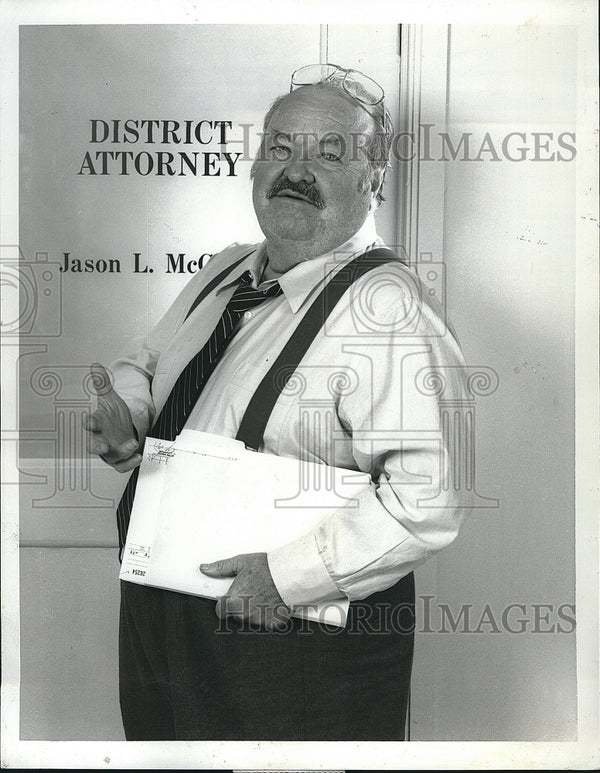 1987 Press Photo William Conrad "Jake and the Fatman" - Historic Images