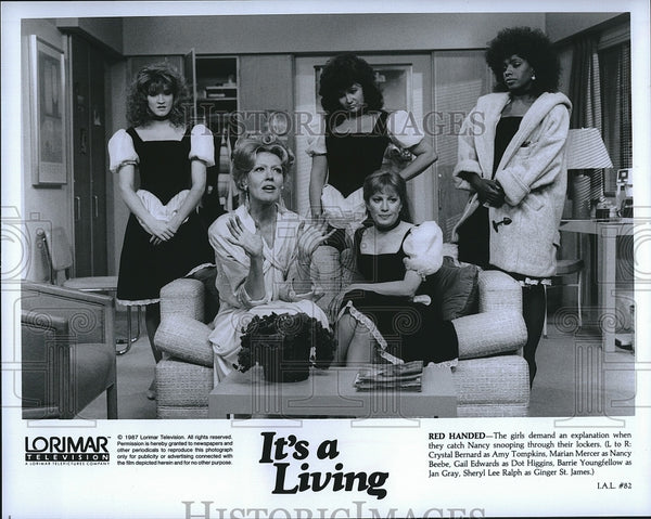 1987 Press Photo Crystal Bernard Marian Mercer Gail Edwards Barrie You ...