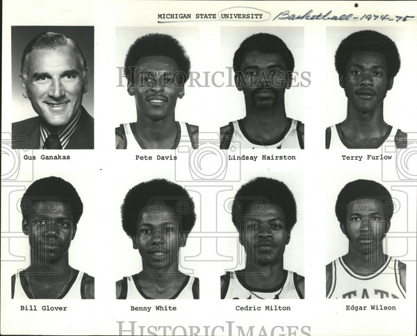 1974 Michigan State Univ Basketball Roster - Historic Images
