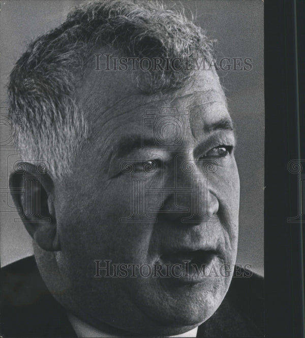 1965 Press Photo Duffy Daugherty Michigan State Face - Historic Images