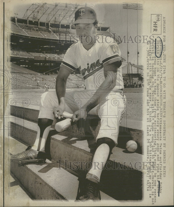 1973 Minnesota Twins Outfielder Bob Darwin - Historic Images