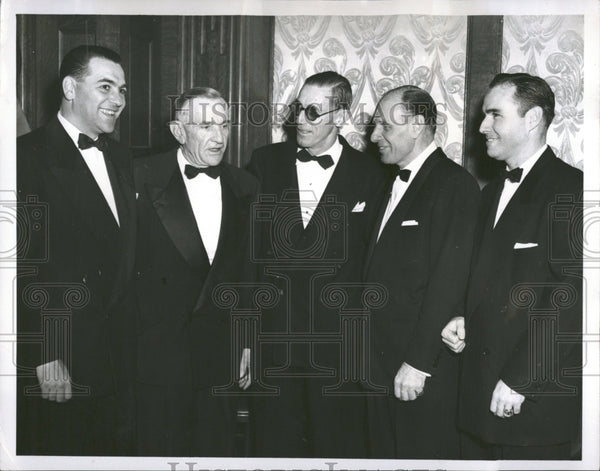 1952 Lou Boudreau, Casey Stengel, George Toporcer, Leo Durocher ...