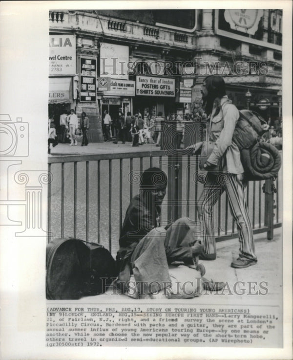 1972 Seeing Europe first hand Larry, friend - Historic Images