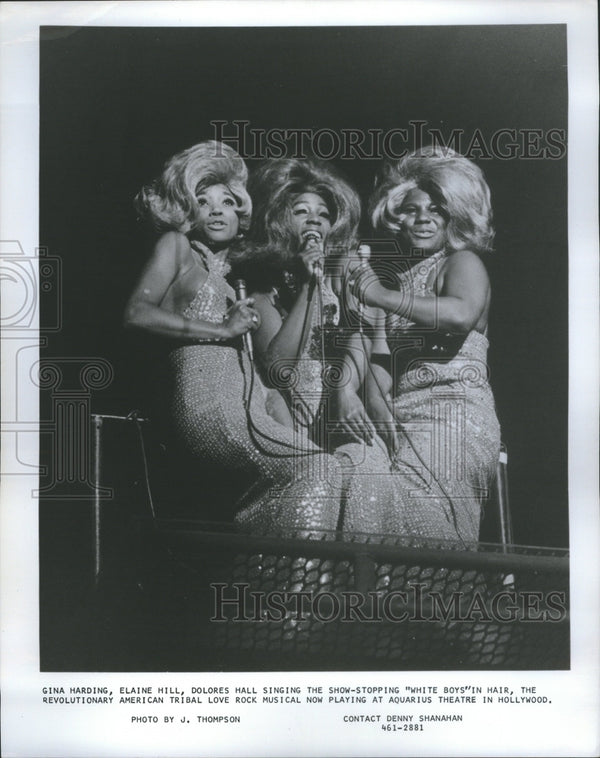 1969 Gina Harding Elaine Hil white boys - Historic Images