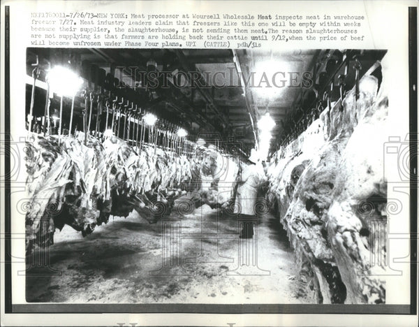 1973 Meat processor wourlsale Freezer - Historic Images