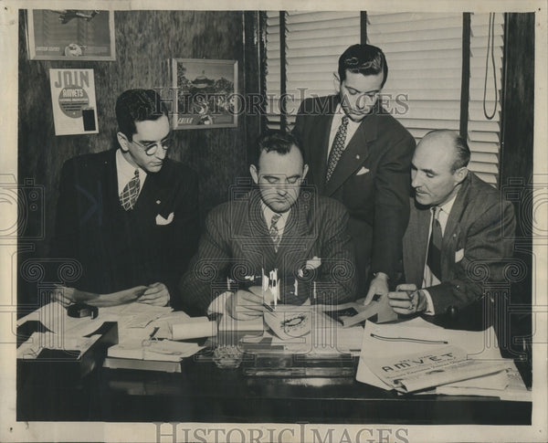 1945 Herman Bergman Elme Keel Edwin Bruder - Historic Images