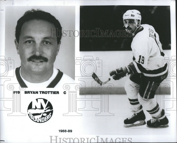 1990 Byran John Trottier Canadian Ice - Historic Images