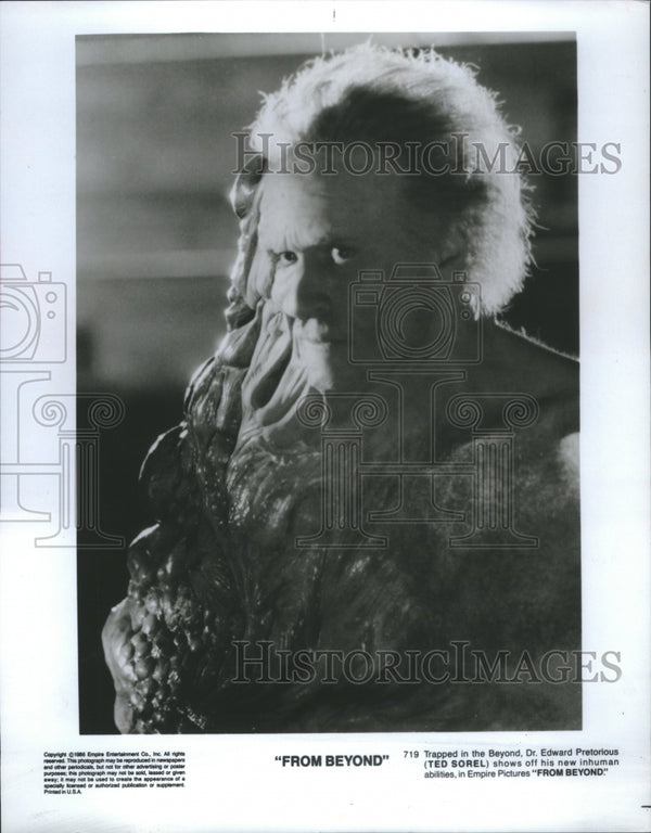 1986 Actor Ted Sorel In "From Beyond" - Historic Images